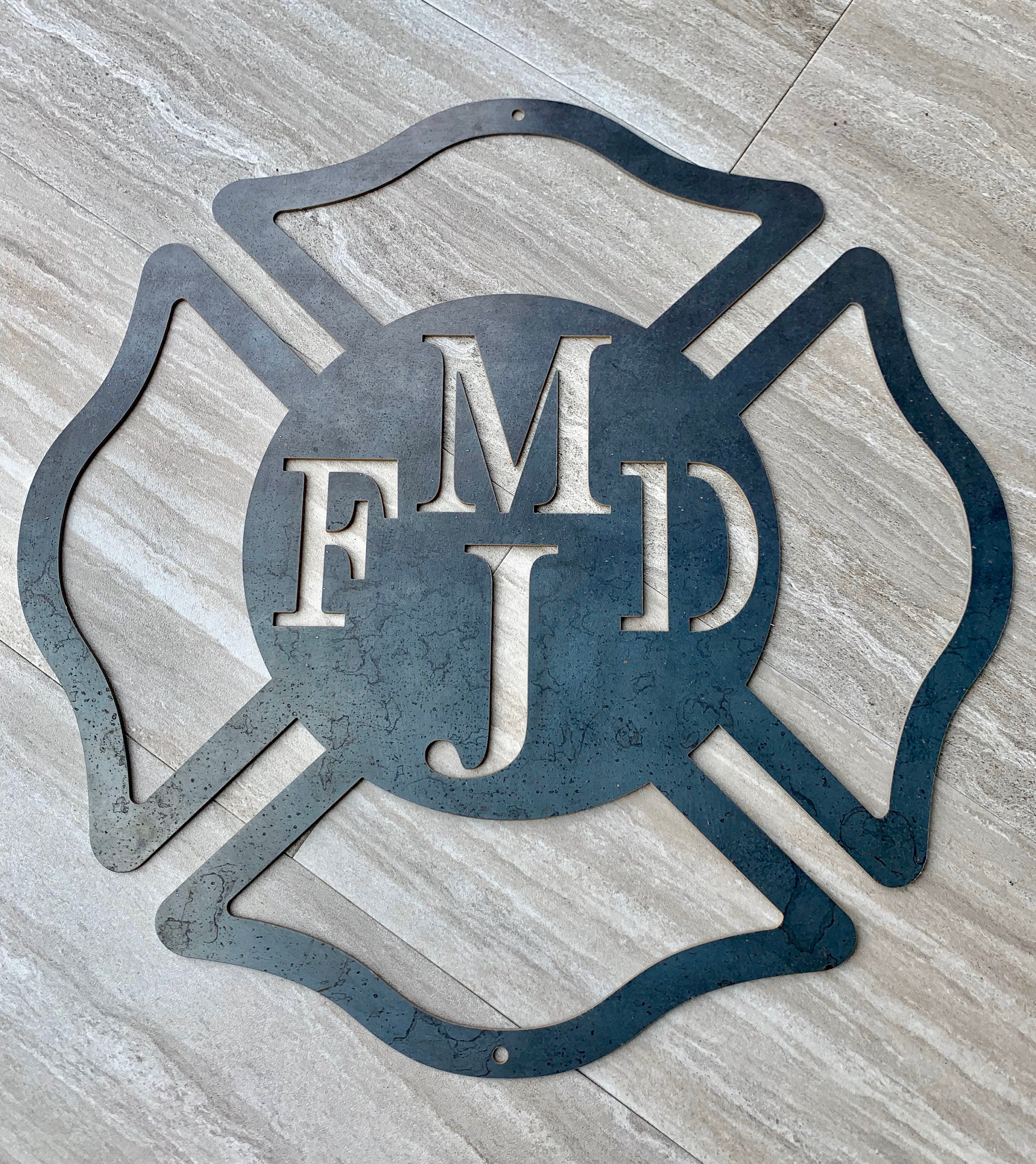 Maltese Cross Steel Sign Fire Department Metal Sign - Etsy