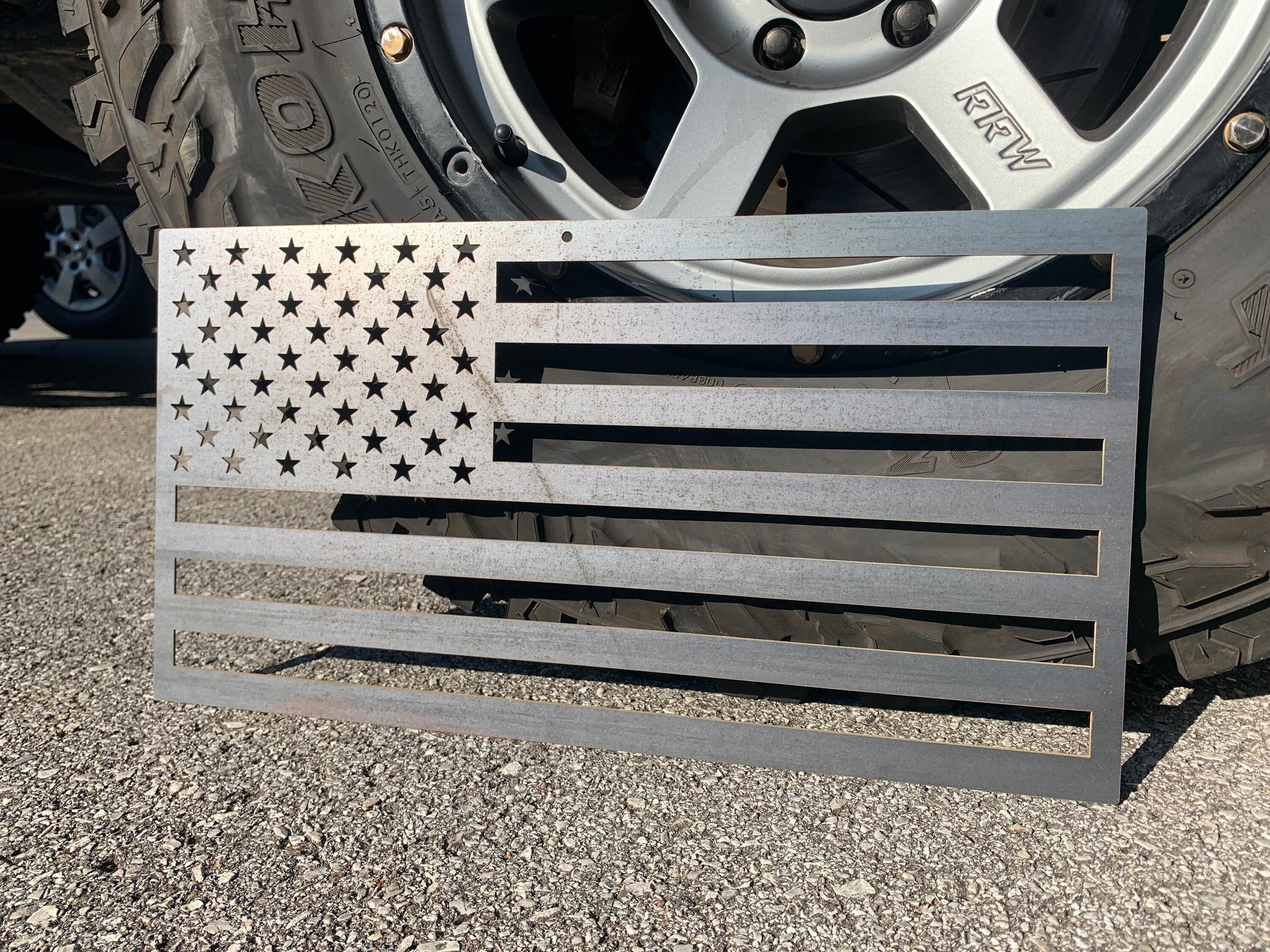 American Flag Metal Sign Steel Flag America Decor Memorial | Etsy