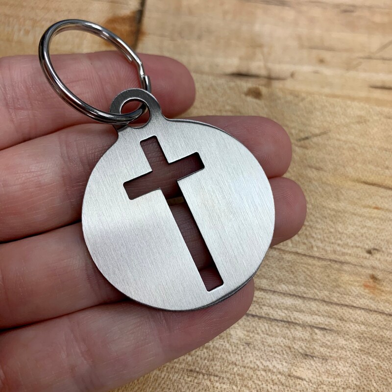 Cross Key Chain - Etsy
