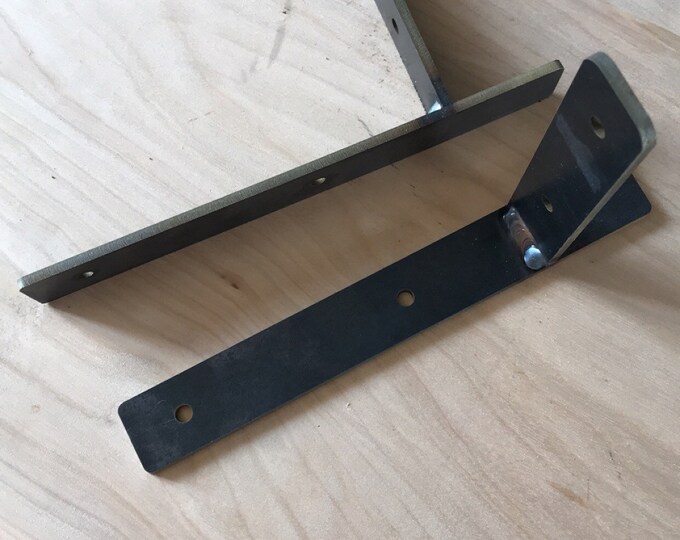 Metal Shelf Bracketsset of 2, 1 Wide, Open Shelving, Steel Shelf ...