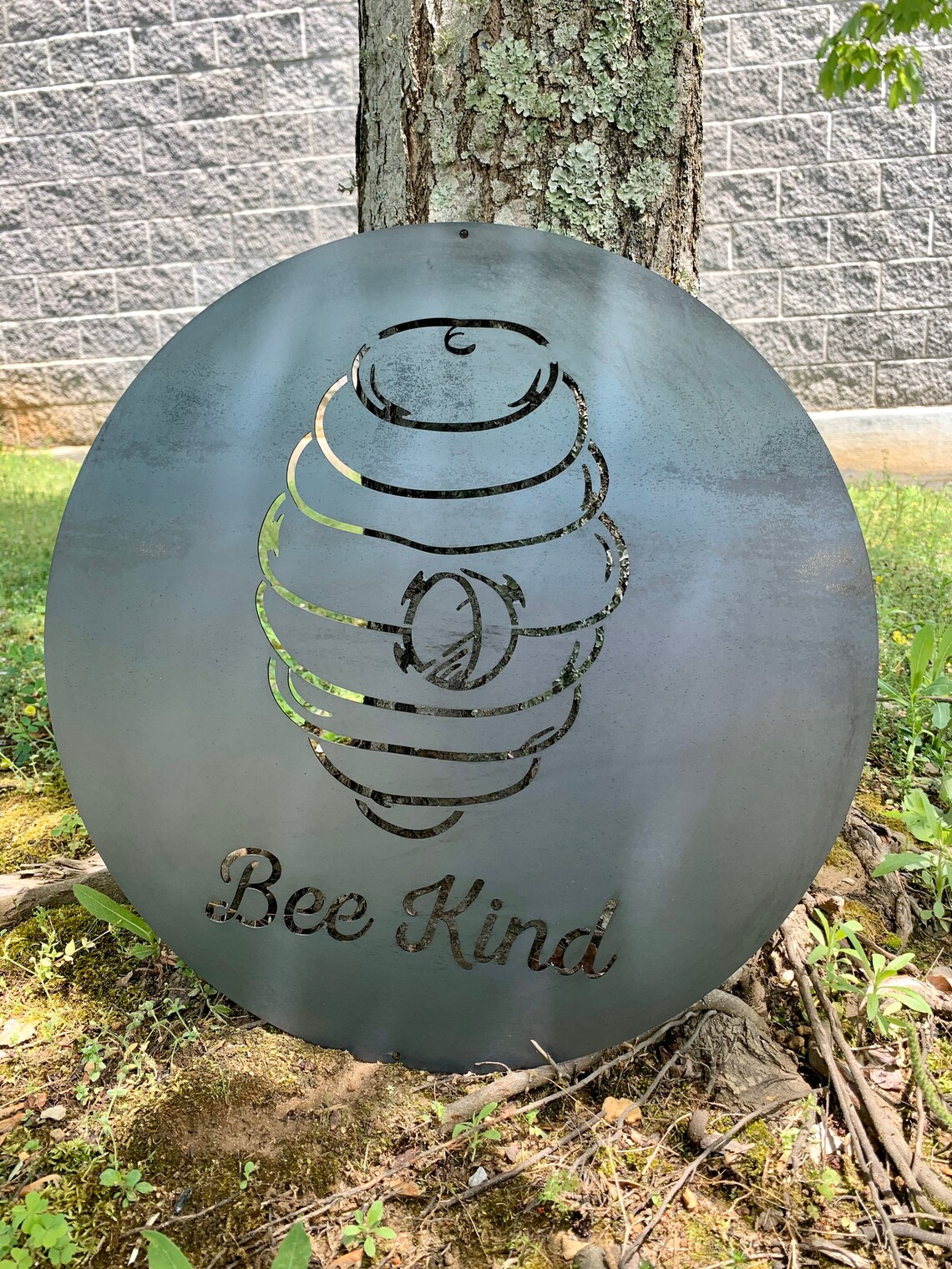 Bee Kind Bee Hive Round Steel Sign Bee Hive Decor Farm - Etsy