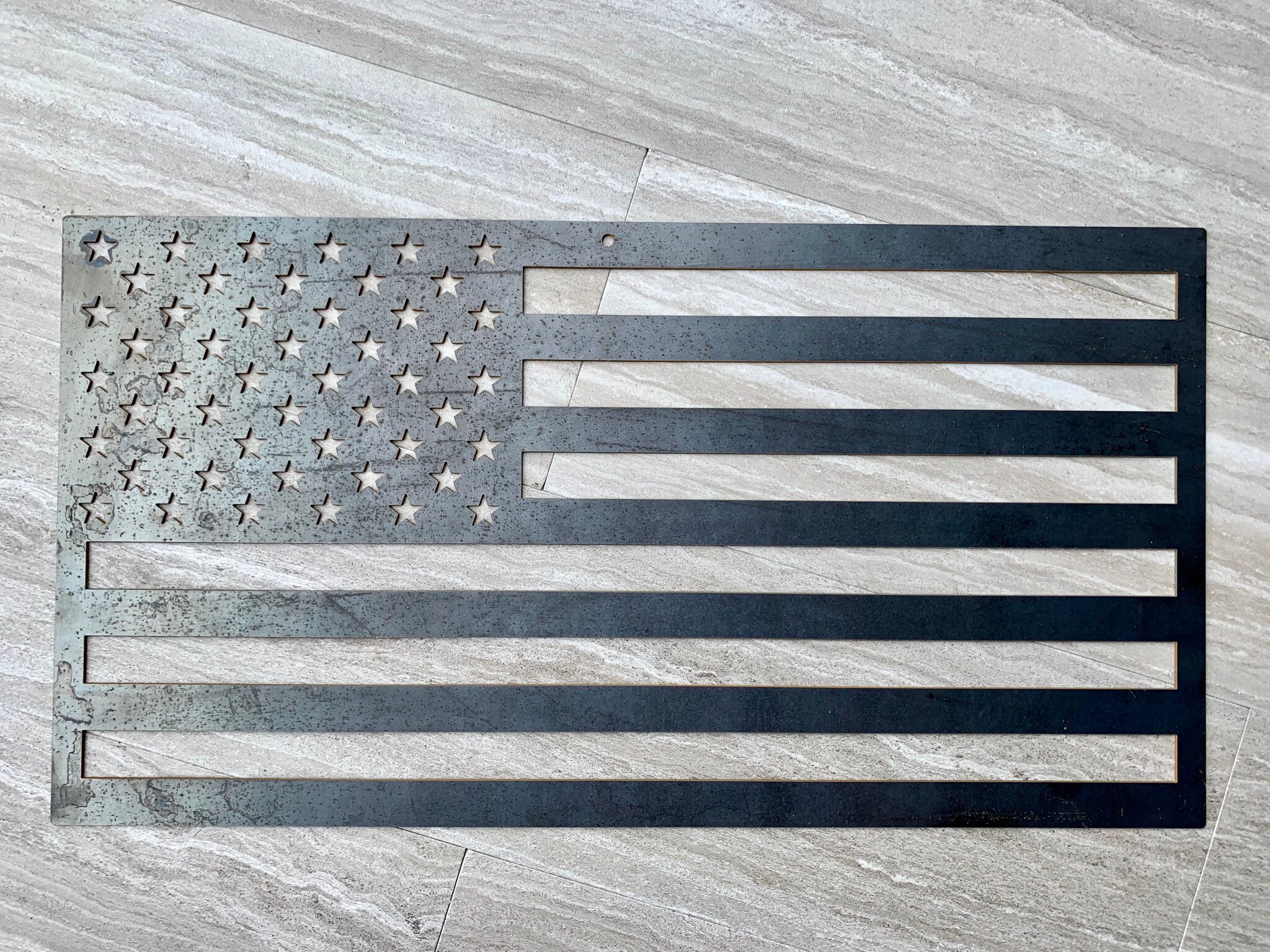 American Flag Metal Sign Steel Flag America Decor Memorial | Etsy