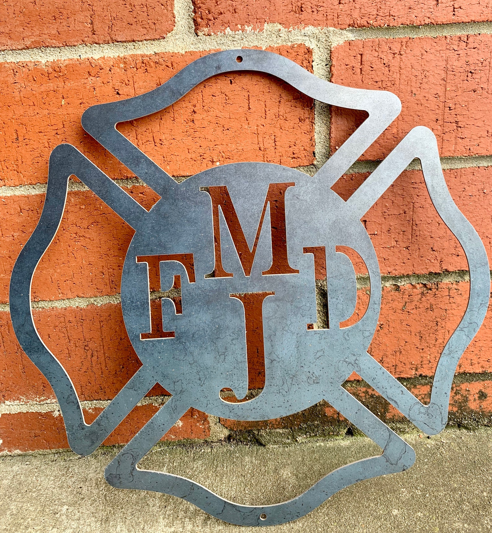 Maltese Cross Steel Sign Fire Department Metal Sign - Etsy
