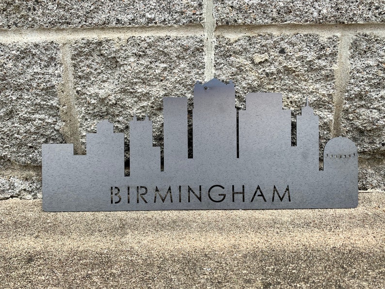 Birmingham Skyline Cityscape Skylines Metal Skylines Metal - Etsy