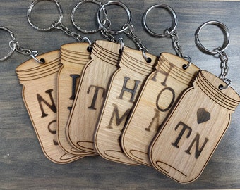 Mason Jar Keychain | Etsy