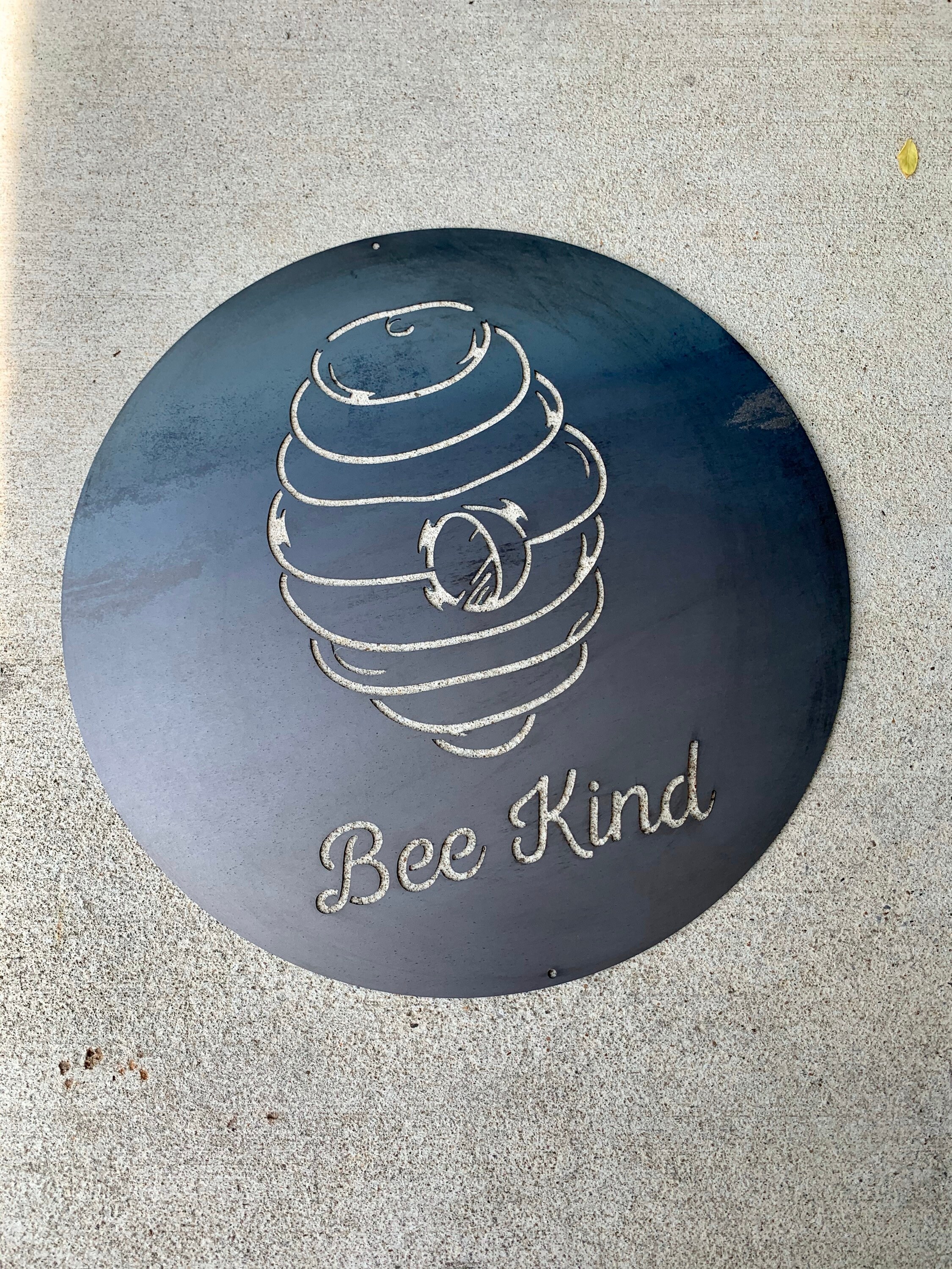 Bee Kind Bee Hive Round Steel Sign Bee Hive Decor Farm | Etsy