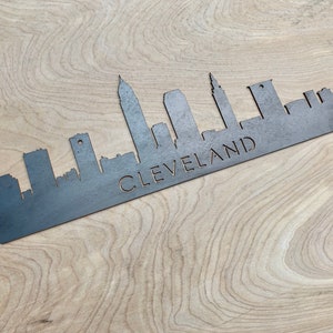 Cleveland Skyline Steel Sign, Cleveland Cityscape, Cleveland Metal Sign ...