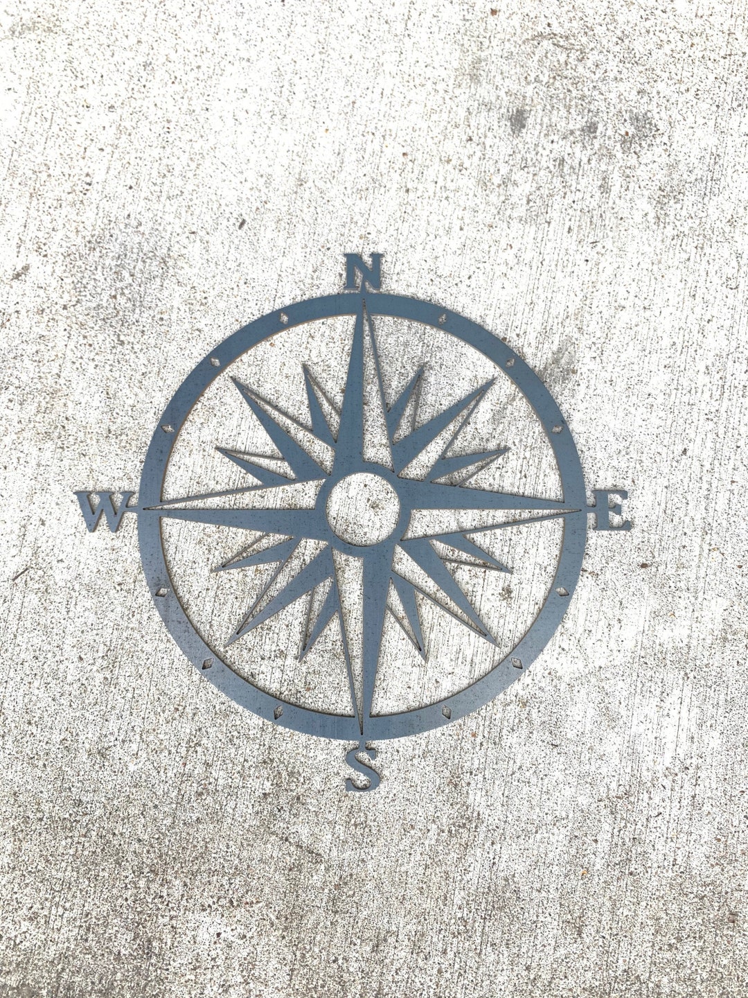Compass Rose Metal Sign, Custom Design Compass Sign, Nautical, Metal ...