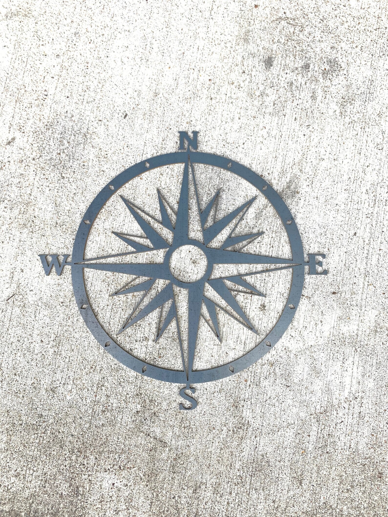 Compass Rose Metal Sign Custom Design Compass Sign Nautical - Etsy