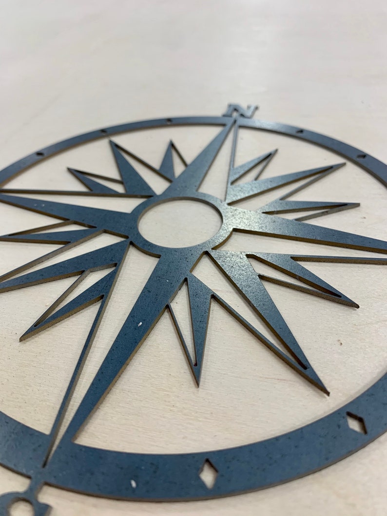 Compass Rose Metal Sign Custom Design Compass Sign Nautical - Etsy