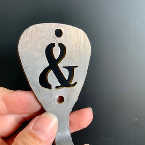 Metal Guitar Pick Shaped Initial Hooks, Guitar Strap, Backpack Hook ...