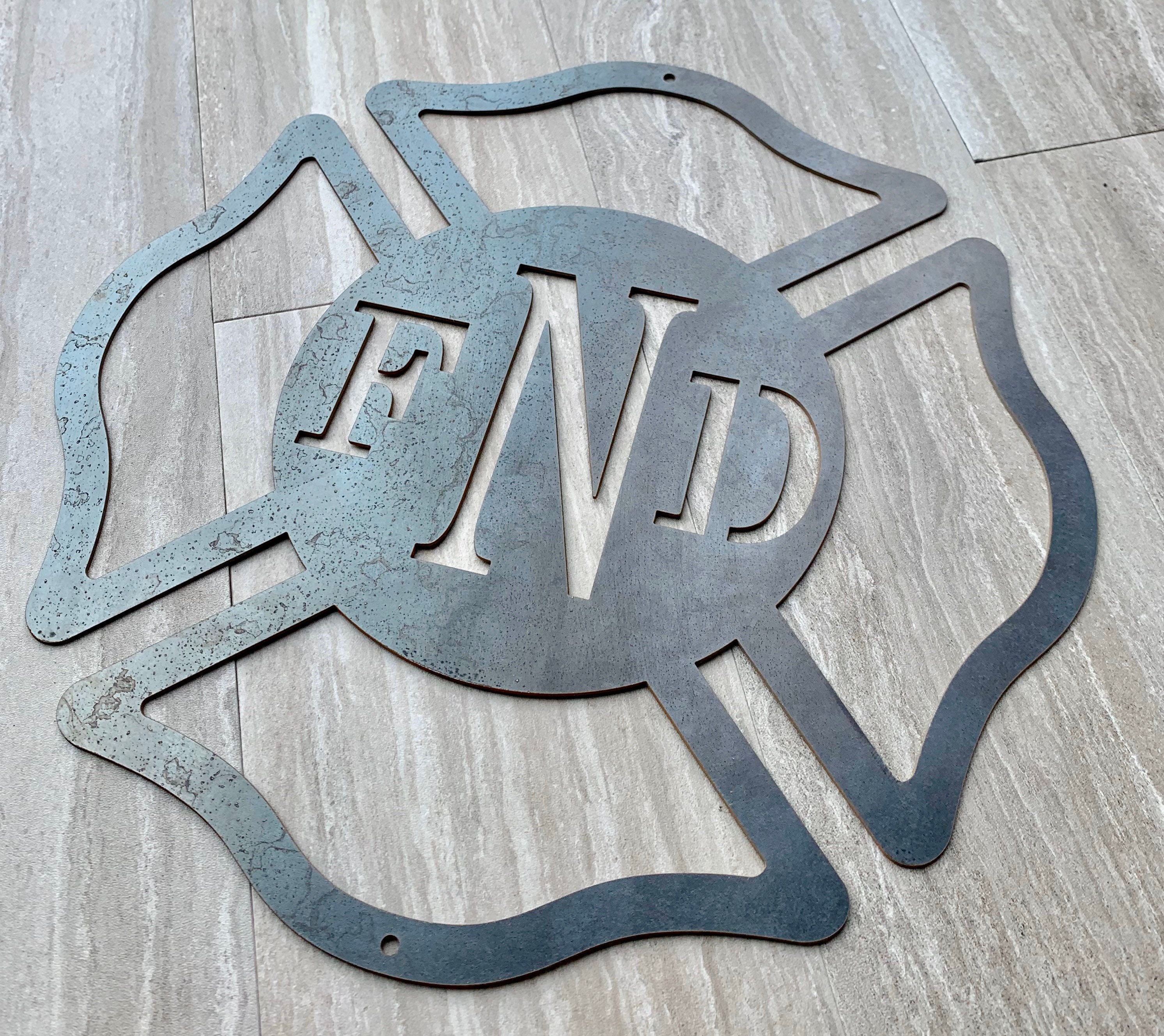 Maltese Cross Steel Sign Fire Department Metal Sign | Etsy