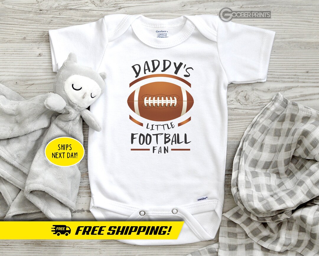 Daddy's Little Football Fan Onesie® - Bodysuit - Football Onesie - Baby ...