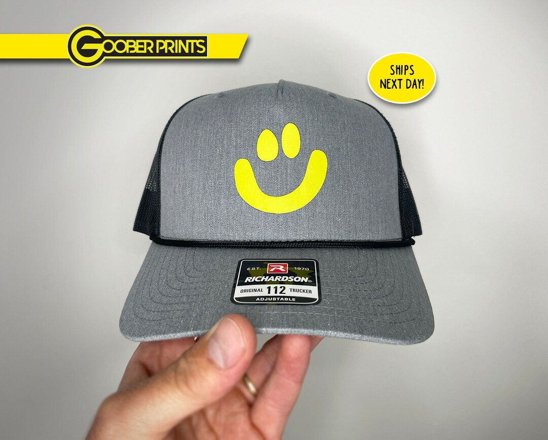 Smiley Face Snapback - Smile Hat - Custom Hat - Funny Hat - Etsy