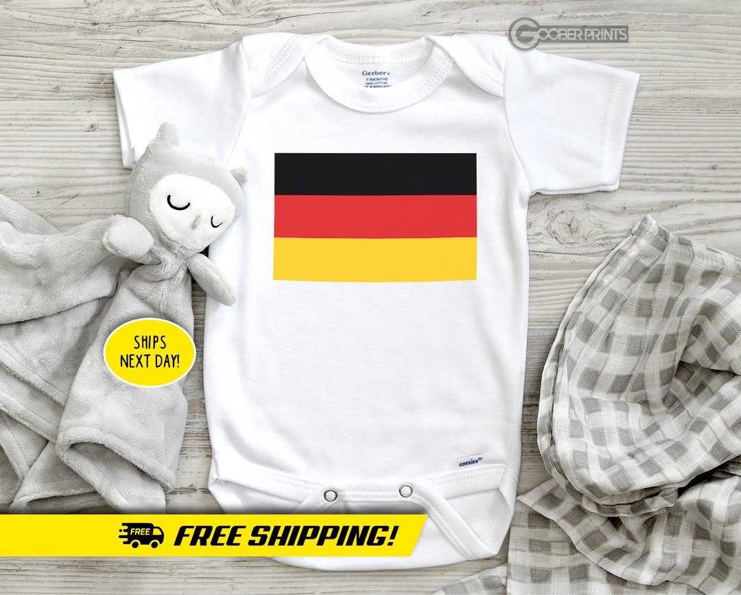 German Flag Onesie® - Germany Flag - Bodysuit - Baby Gift - Baby Shower ...