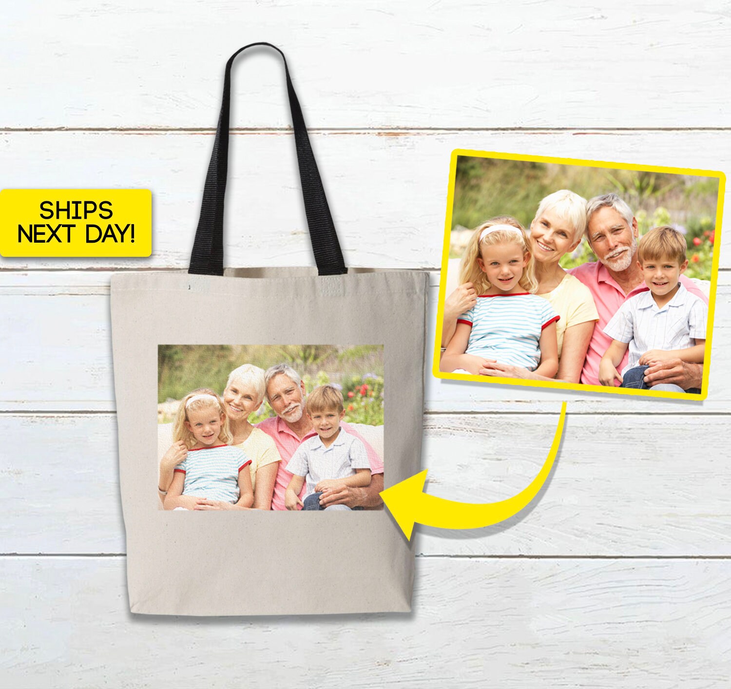 Family Photo Tote Bag Family Photo Tote Bag Photo Tote | Etsy