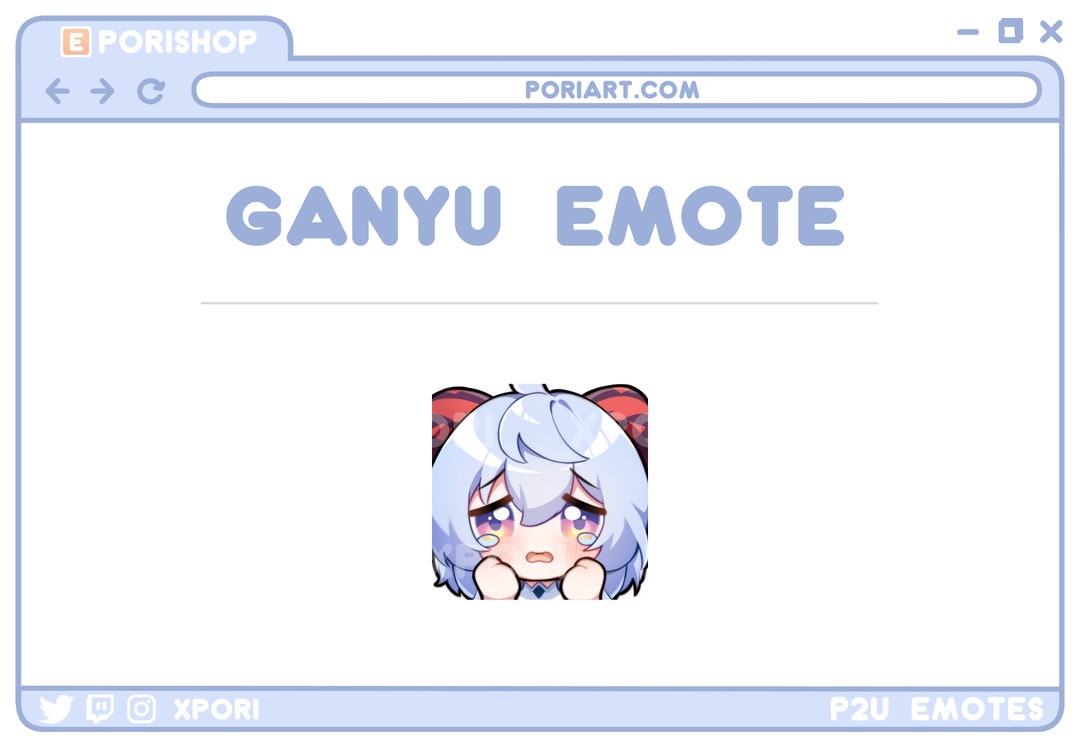 Genshin Impact Ganyu Cry/sob P2U Emote for Twitch & Discord - Etsy