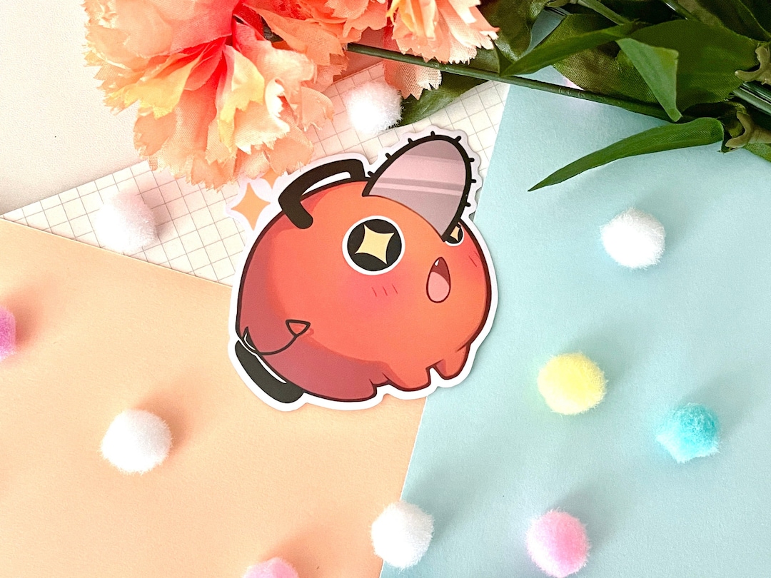 Chainsaw Man Pochita Sticker Japanese Manga Anime Vinyl Decal Kawaii ...