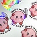Cute Angry Kirby Holographic Sticker - Etsy