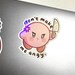 Cute Angry Kirby Holographic Sticker - Etsy