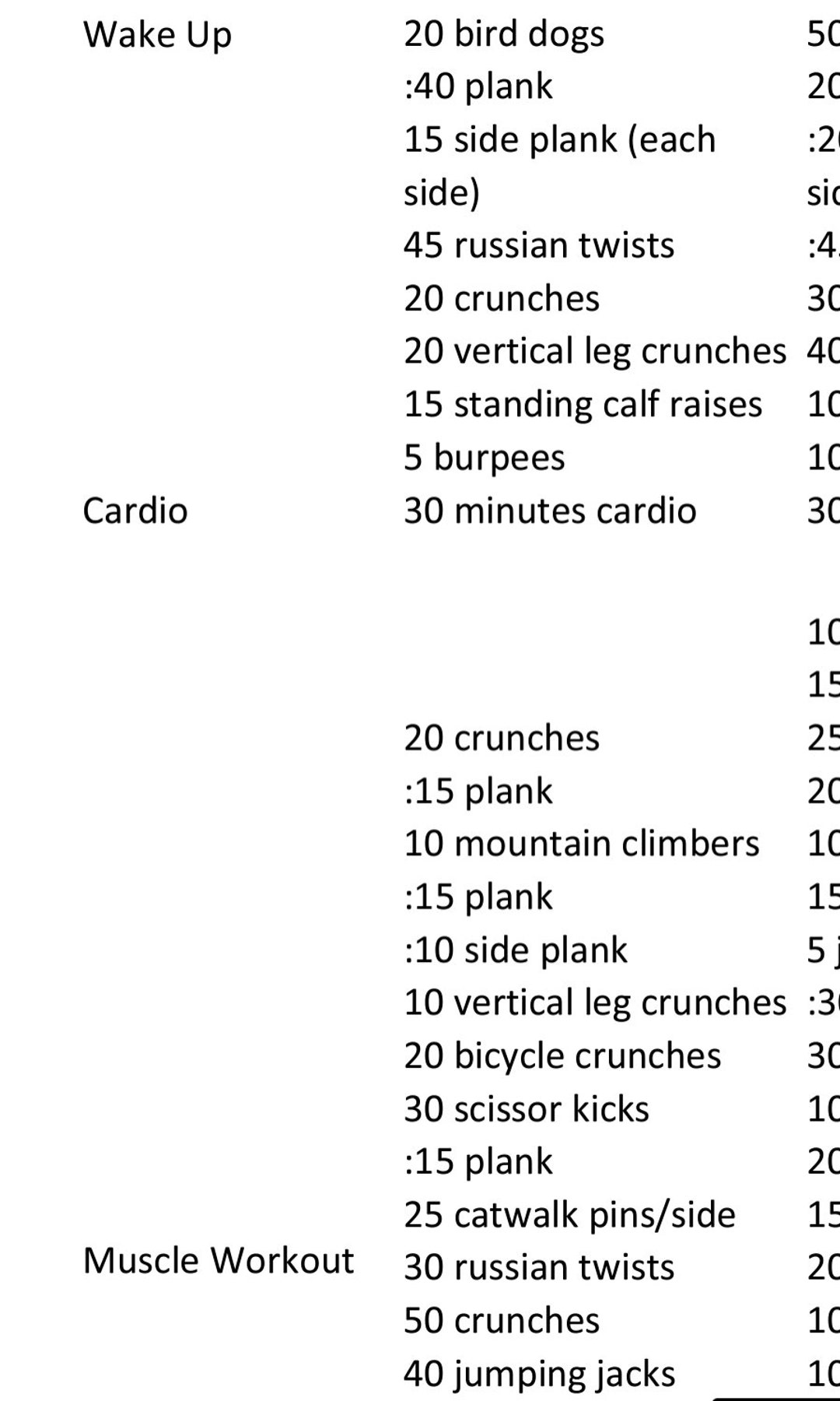 At Home Workout Schedule PDF | No Equipment Full Body Workout Plan ...