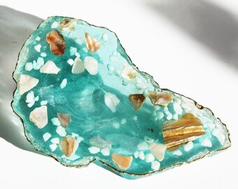 Abalone Resin Ring - Etsy