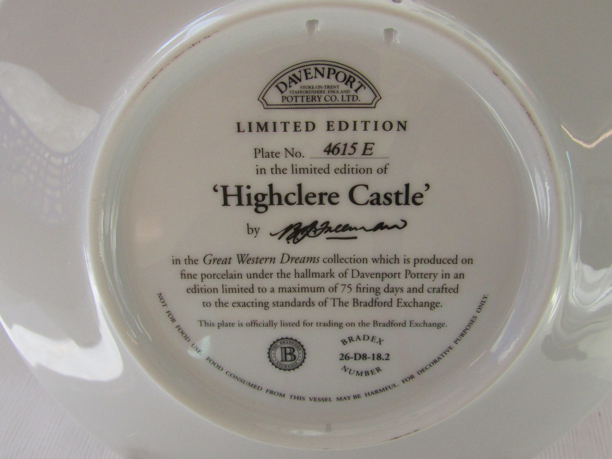 Highclere Castle plate by Davenport Pottery Collectible Plates ...