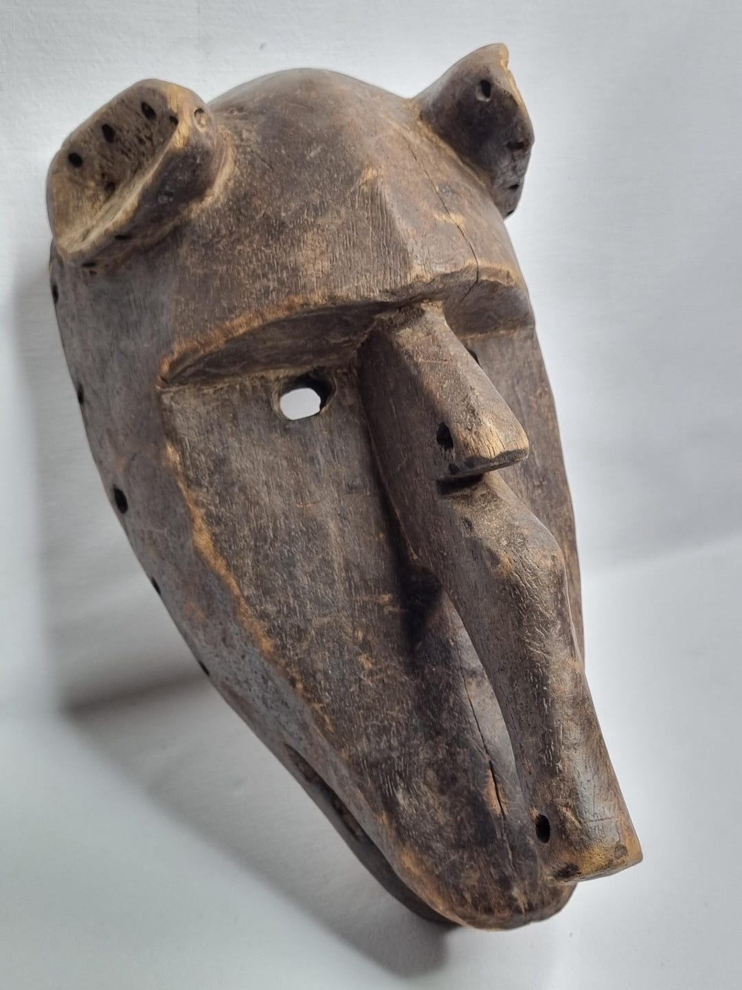 Suruku Hyena Mask of the Korè, Mali Bamana – Wooden Sculpture, Brown ...