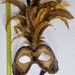 Venetian Mask With Golden Feathers and Ornamental Detail - Etsy
