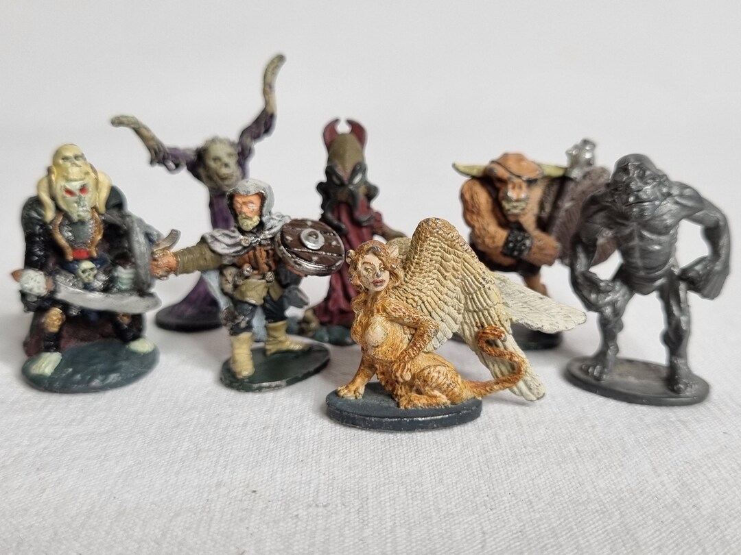 Set of 7 Vintage Fantasy Metal Miniatures Hand-painted – Grenadier ...