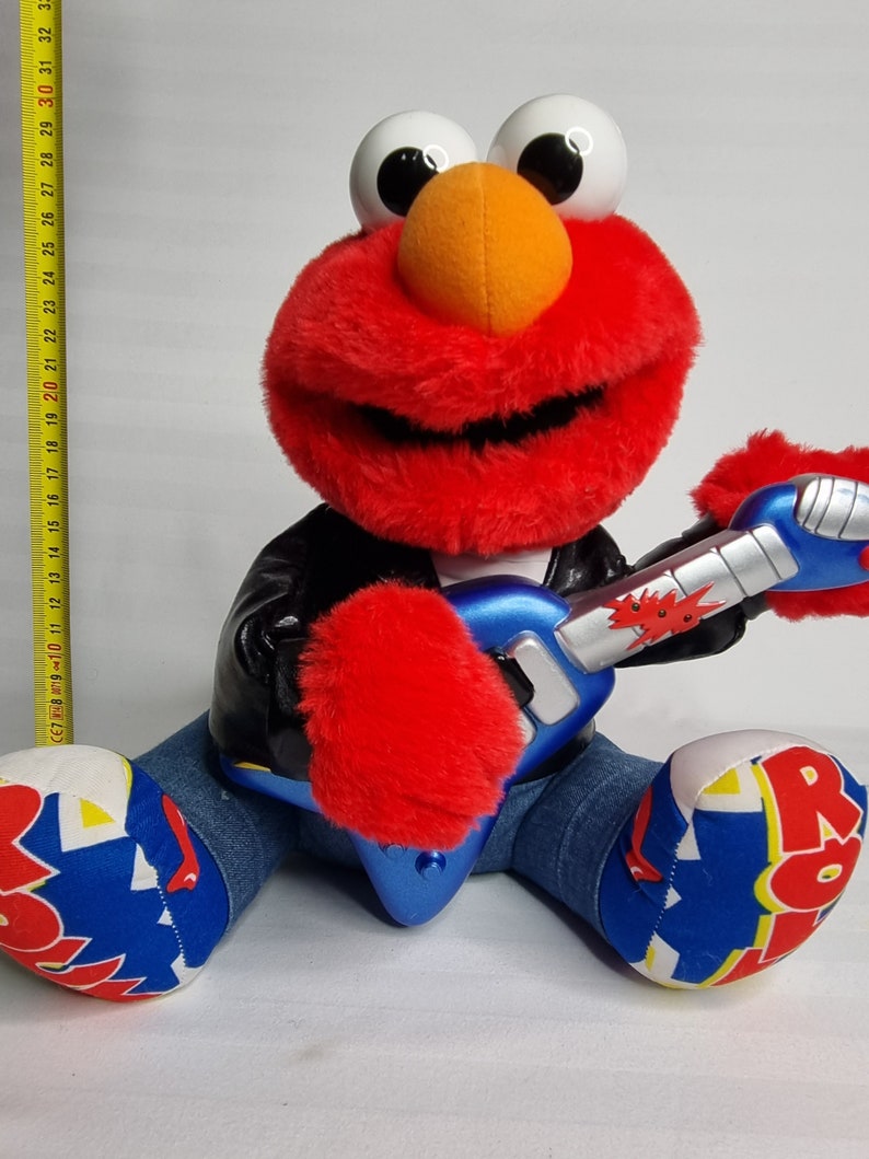Vintage Animated Plush Elmo Rock N Roll, 90's, Tyco, Jim Henson Company ...