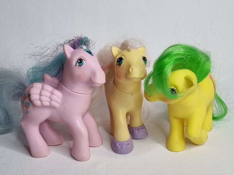 Three Vintage "my Little Pony" Figurines, 1980s - Etsy