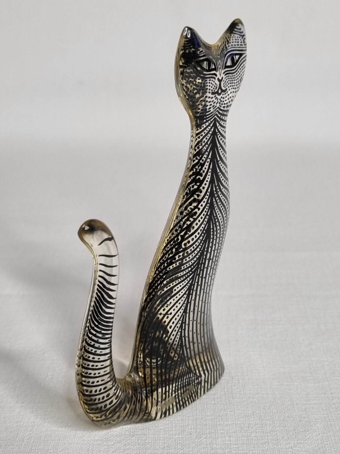 Sitting Cat Lucite Sculpture by Abraham Palatnik, Brazilian Op Art From ...
