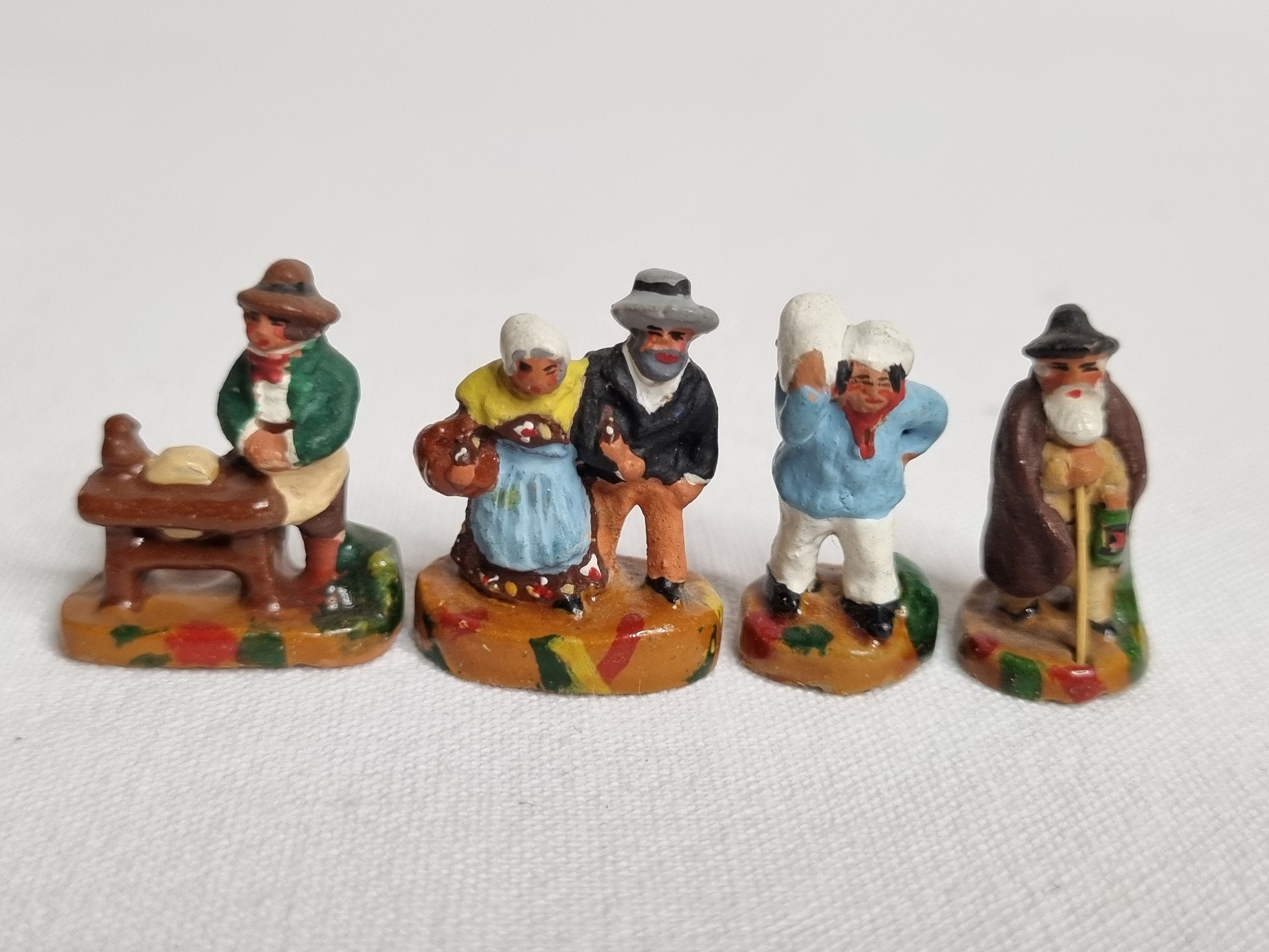 Set of 21 Miniature Provençal Santons, "puce" Size (2 Cm), Signed ...
