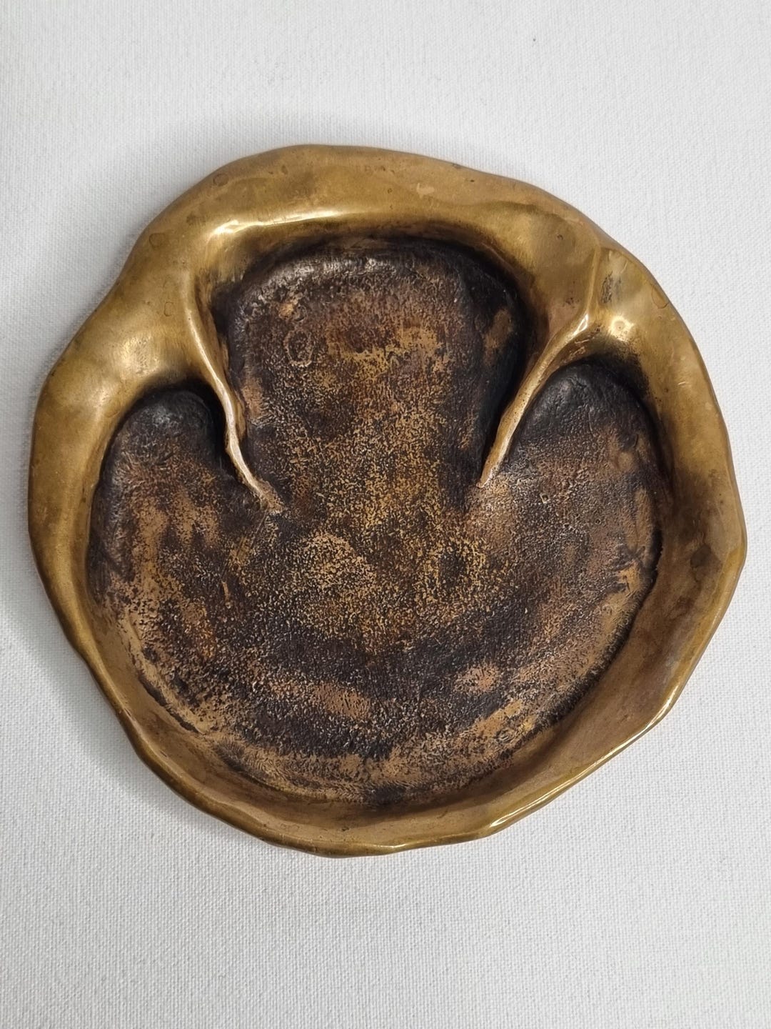 12 Cm Bronze Sculpture Depicting a Rhinoceros Footprint, Denis Mathews ...