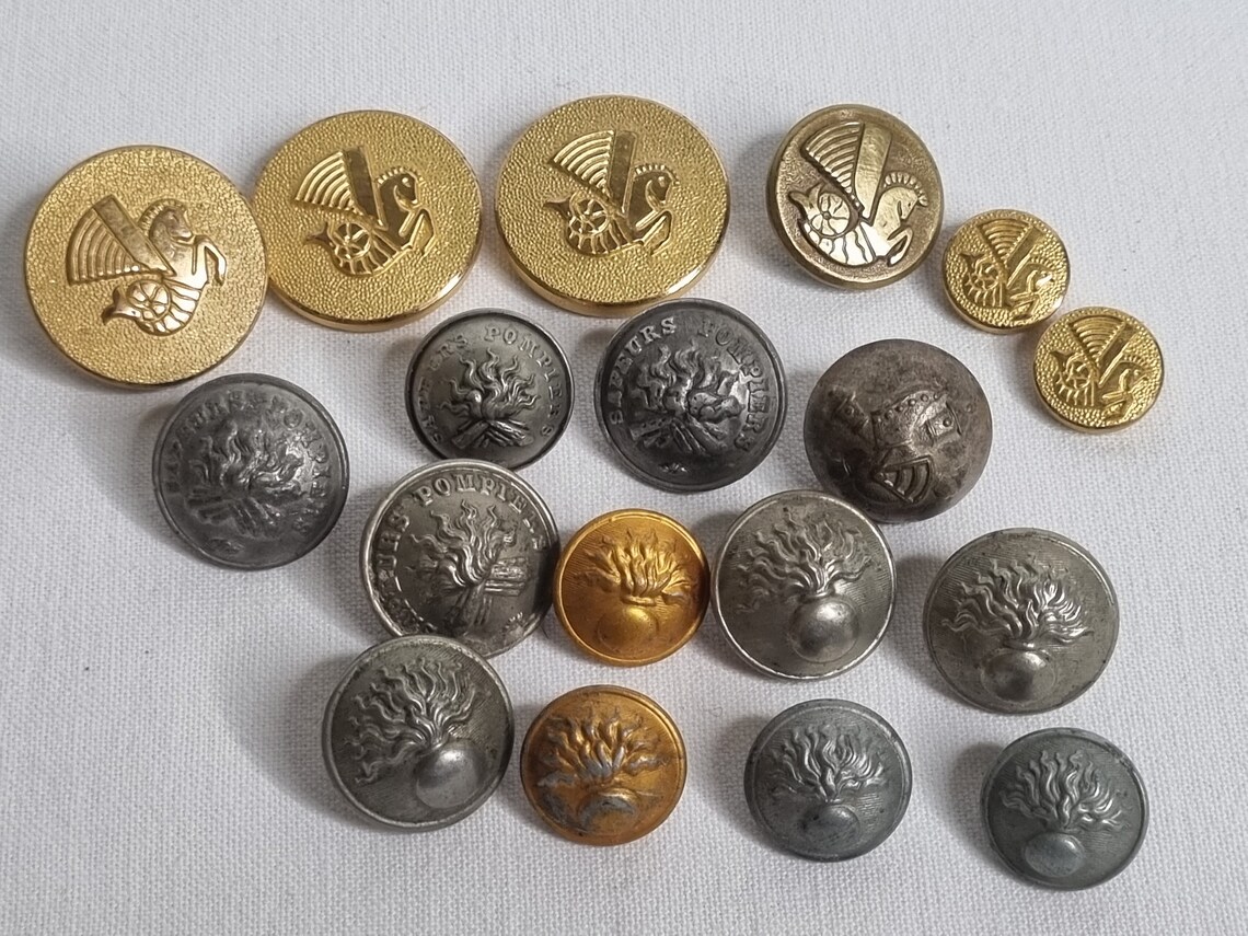 Collection of 18 Buttons, Civil Aviation, Firefighters - Etsy