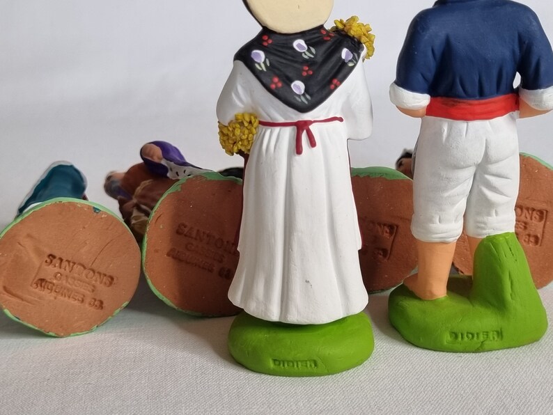Set of 6 Santons From Provence Signed Gassies and Didier, 8 and 10 Cm ...