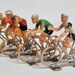 Set of 9 Cyclist Figurines 2 Salza Metal, 7 Painted Plastic, 1960s ...