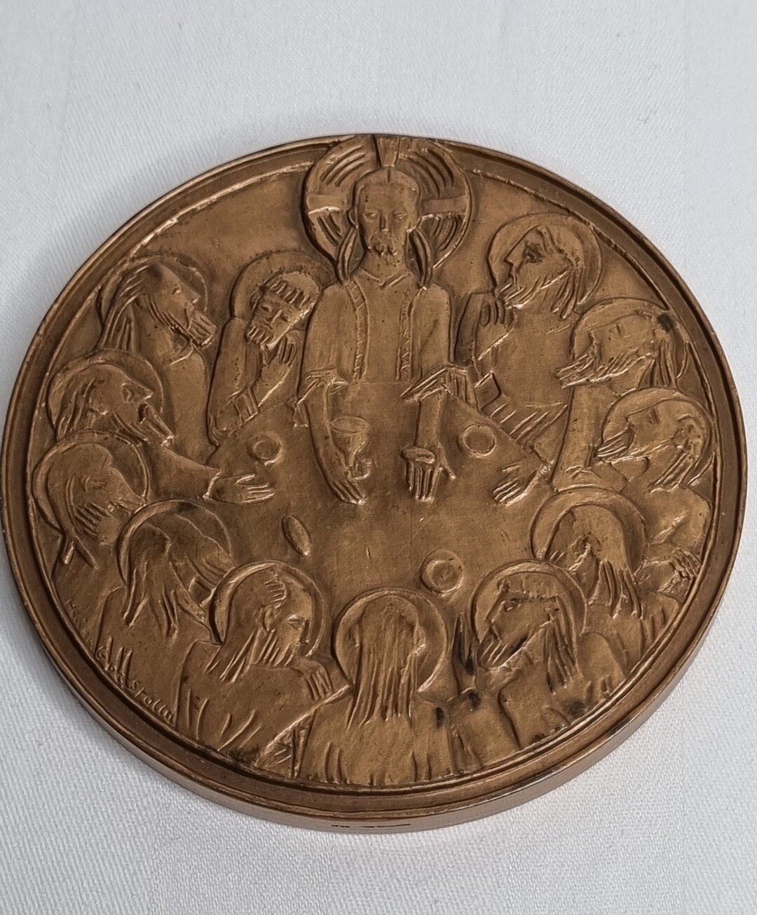 Medal, Paperweight, Jesus and the 12 Apostles, Hélène Guastalla, 1988 ...