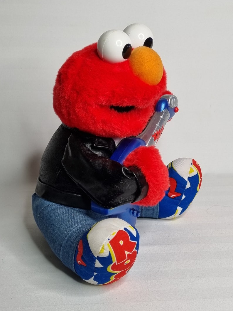 Vintage Animated Plush Elmo Rock N Roll, 90's, Tyco, Jim Henson Company ...