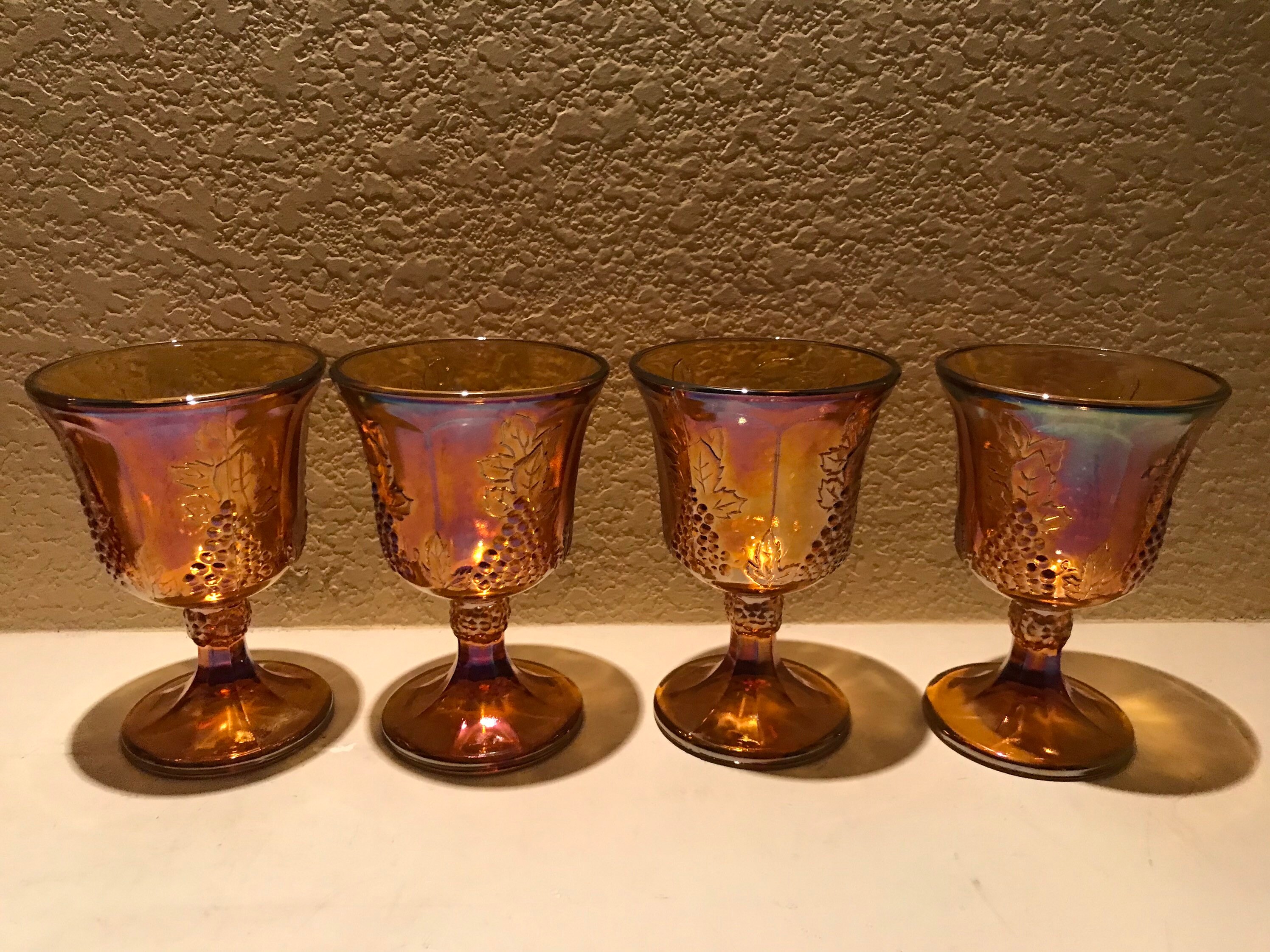 Carnival Glass Set - Etsy