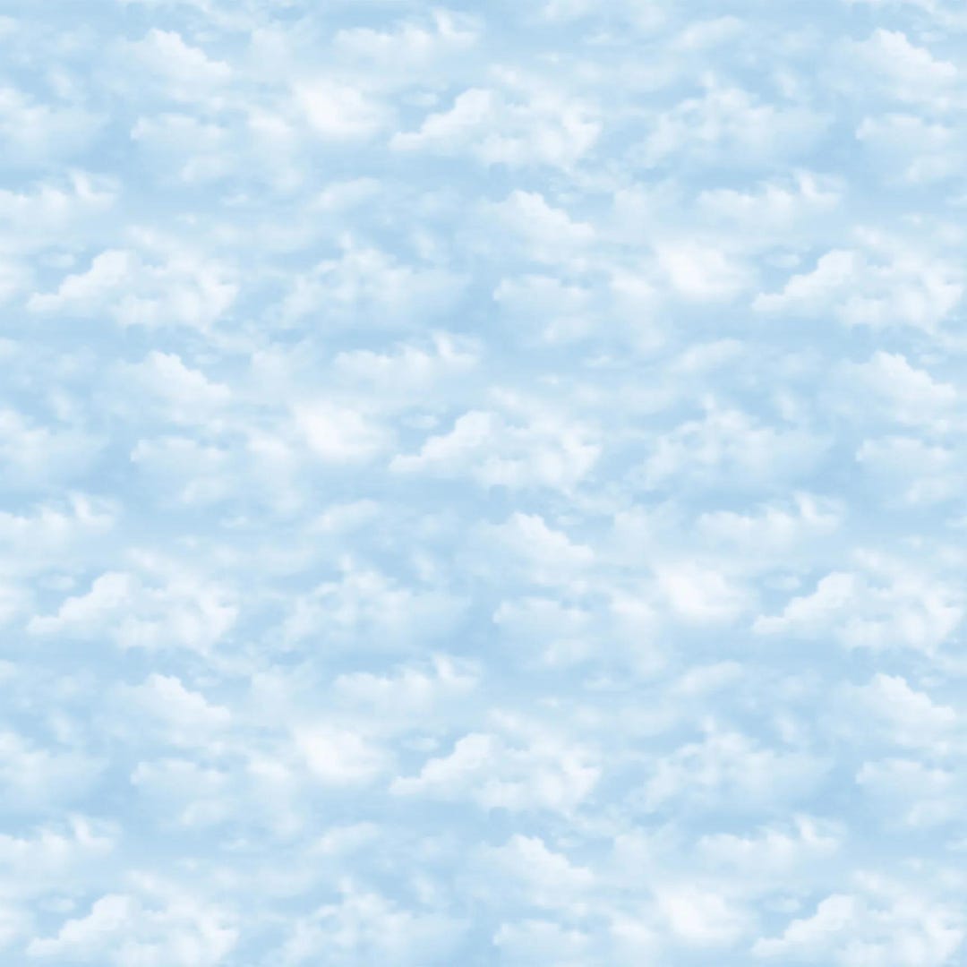 Counting Sheep | Cloud Texture - Blue by Deborah Edwards for Northcott ...