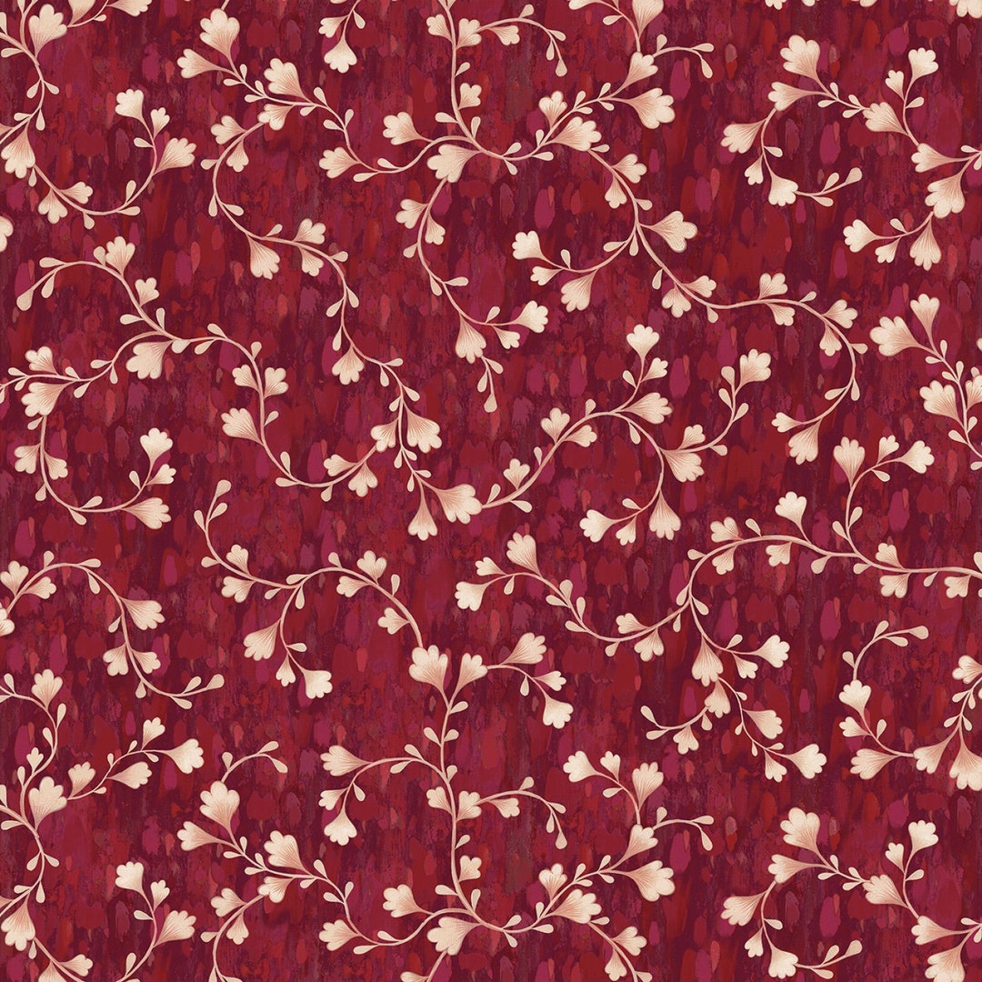 Vineyard 108" Quilt Backing | Dark Red | Jeremiah Ketner for P&B ...