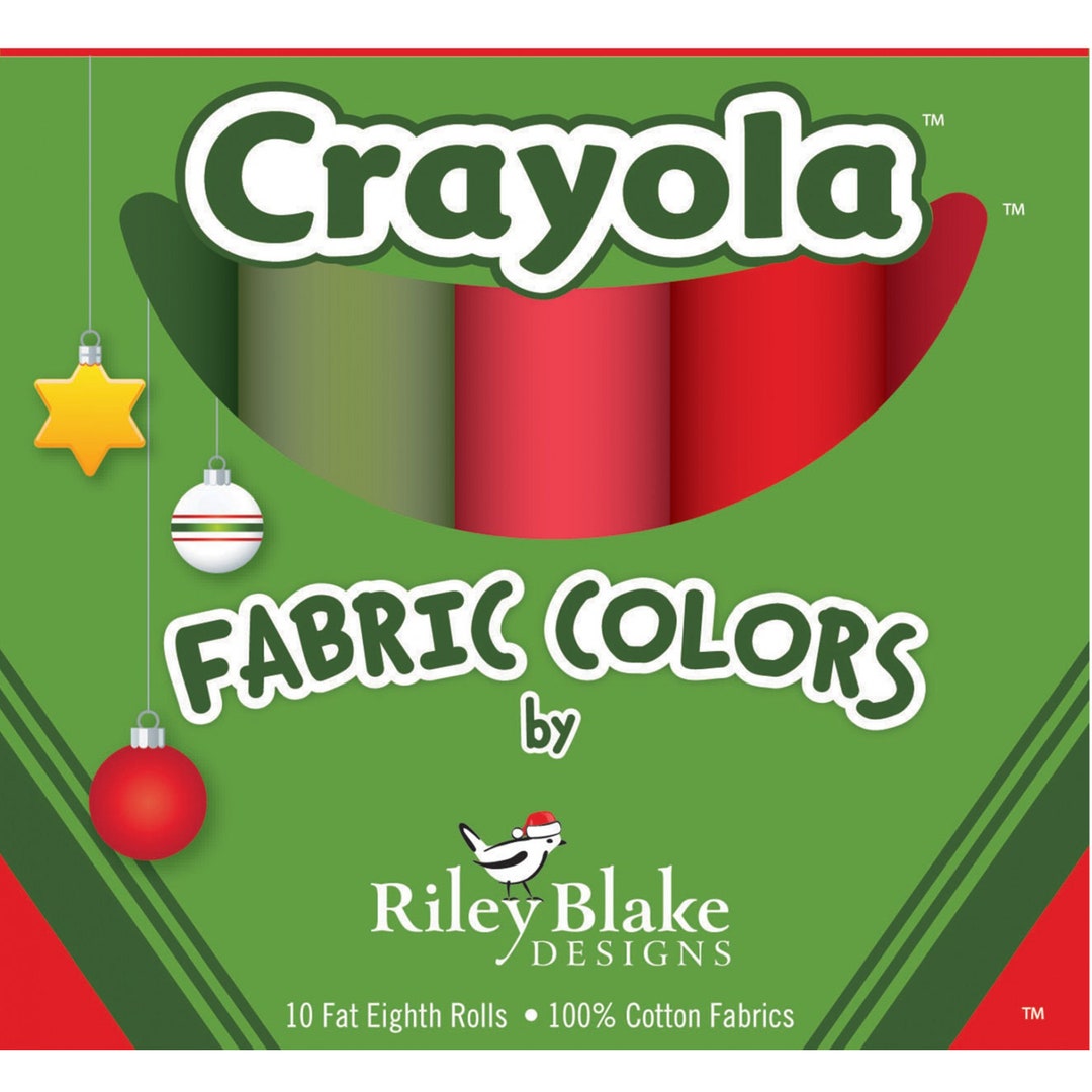 Crayola Fat Eighths Box - Christmas Colors - Riley Blake Designs FEB ...