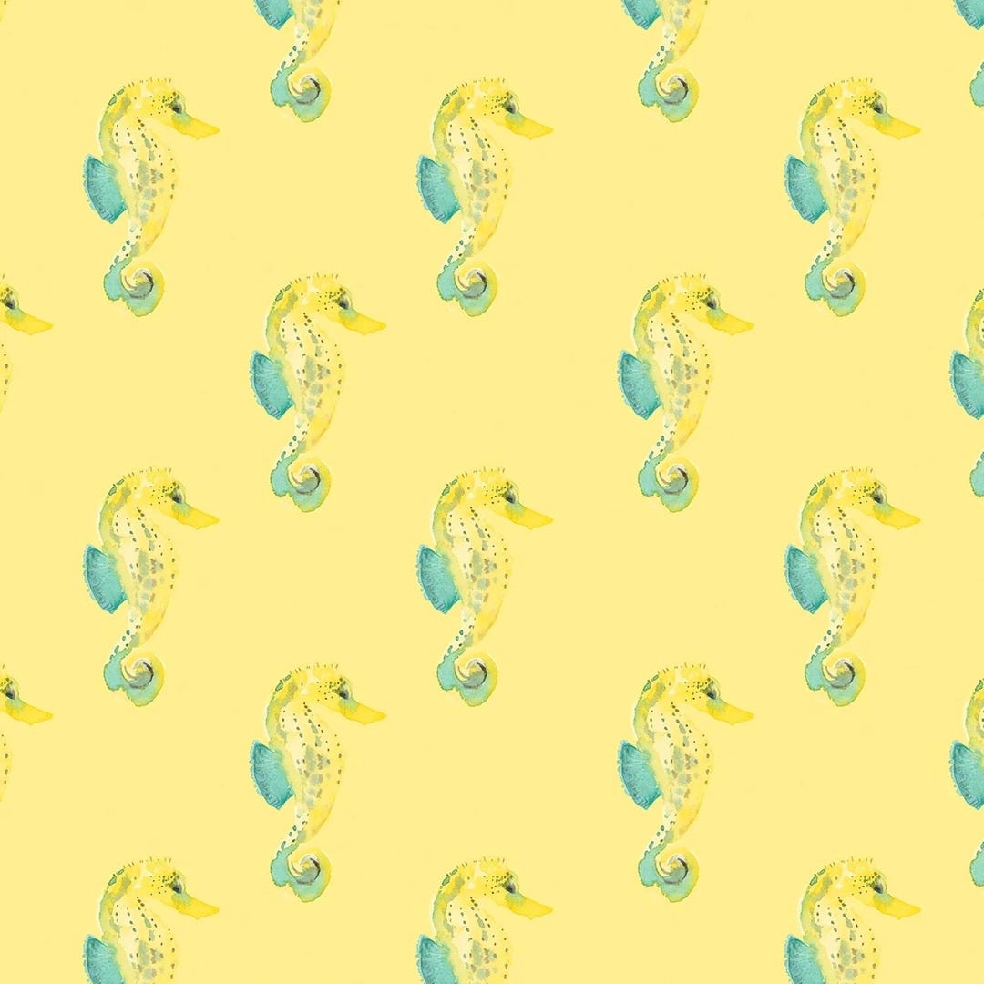 Under the Sea | Seahorses - Sunbeam by Wee Blue Bell for Lewis & Irene ...