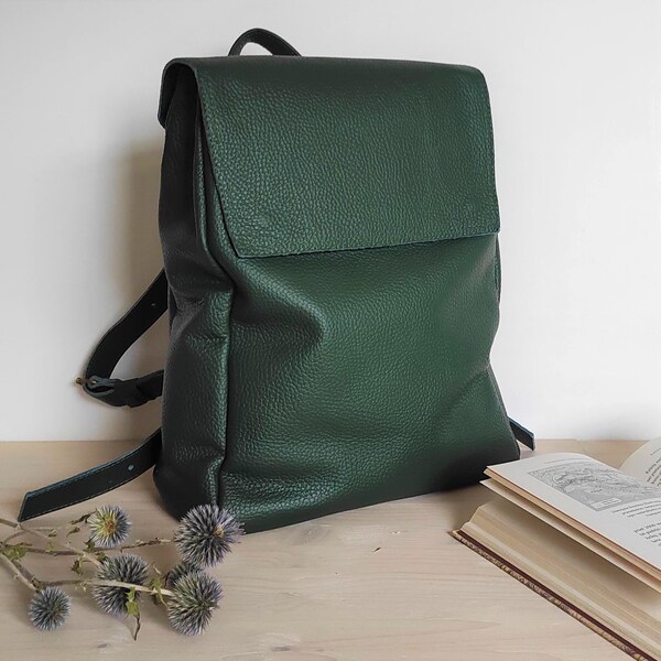 Leather Dark Backpack - Etsy