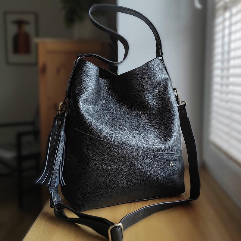 Tall Leather Tote - Etsy