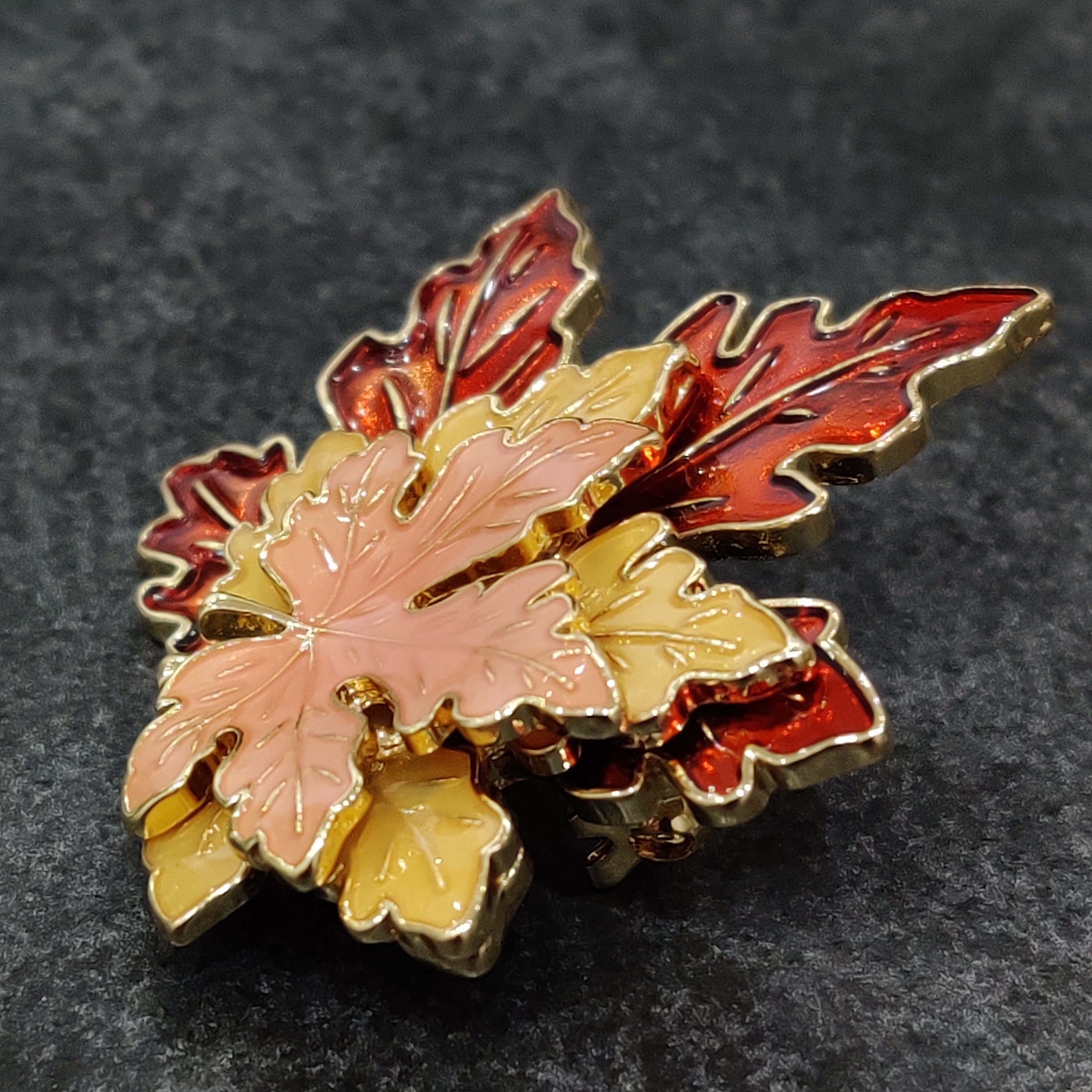 Maple Leaves Brooch in 3 Layers | Etsy