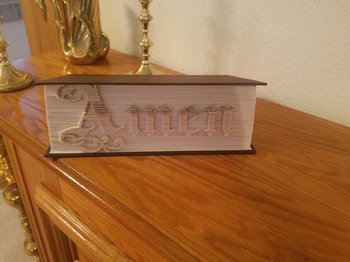 AMEN Amen Book Christian Gift Handmade Amen Gift Unique - Etsy