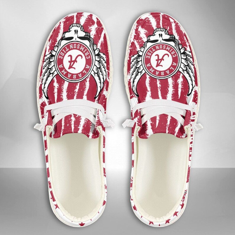 NCAA Alabama Crimson Tide Hey Dude Shoes Wally Lace up Loafers Moccasin ...